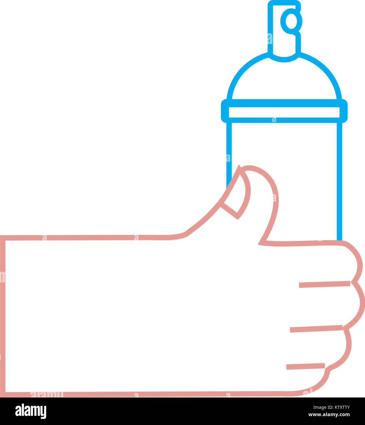 silhouette hand with aerosol spray paint art Stock Vector Image & Art ...