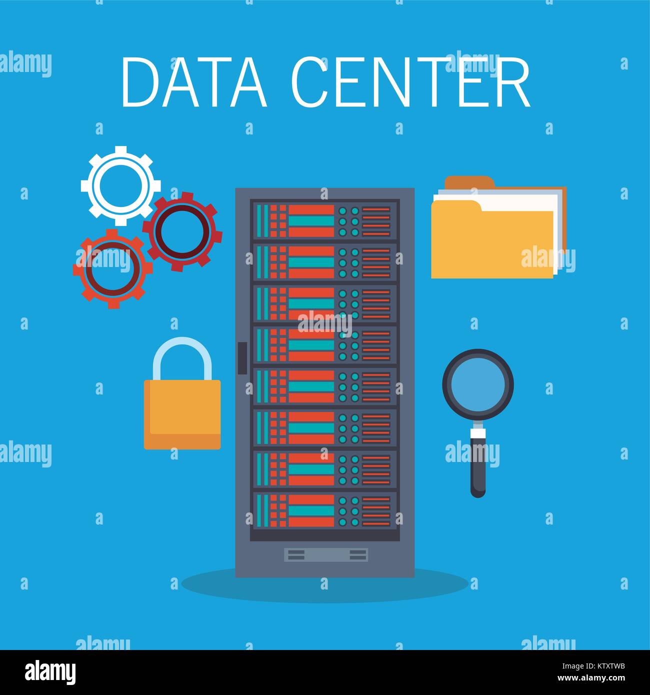 Data center technology icons Stock Vector Image & Art - Alamy