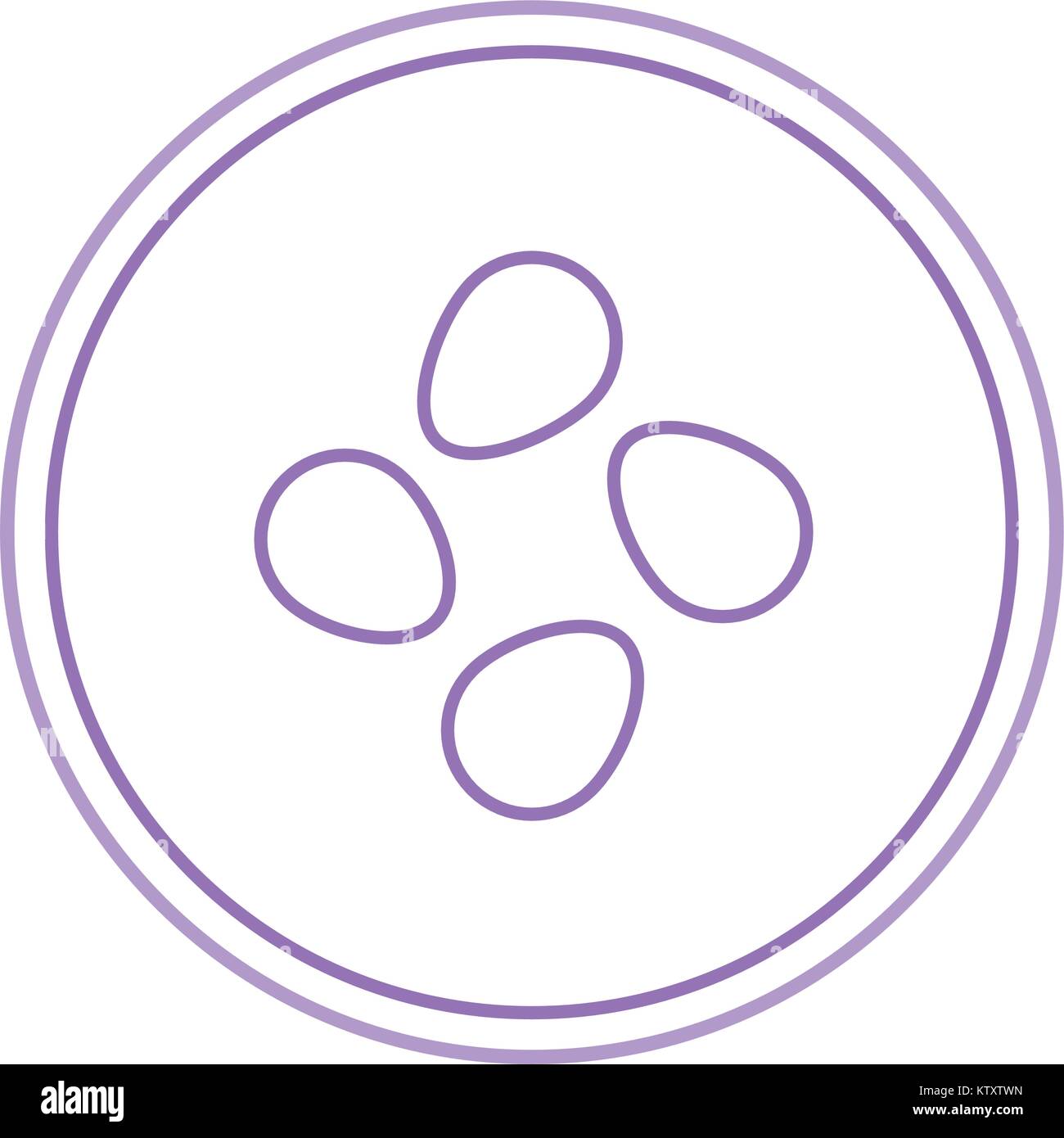 silhouette button object to sewing fashion design Stock Vector Image ...