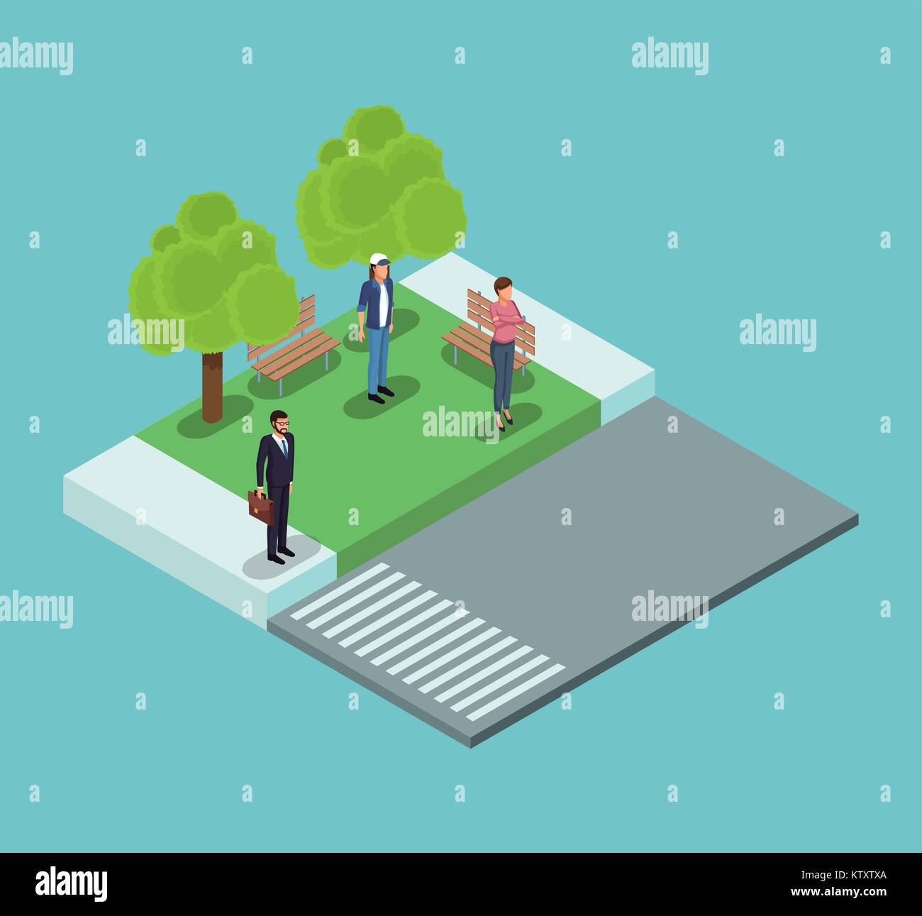 Green chair isometric 3d hi-res stock photography and images - Alamy