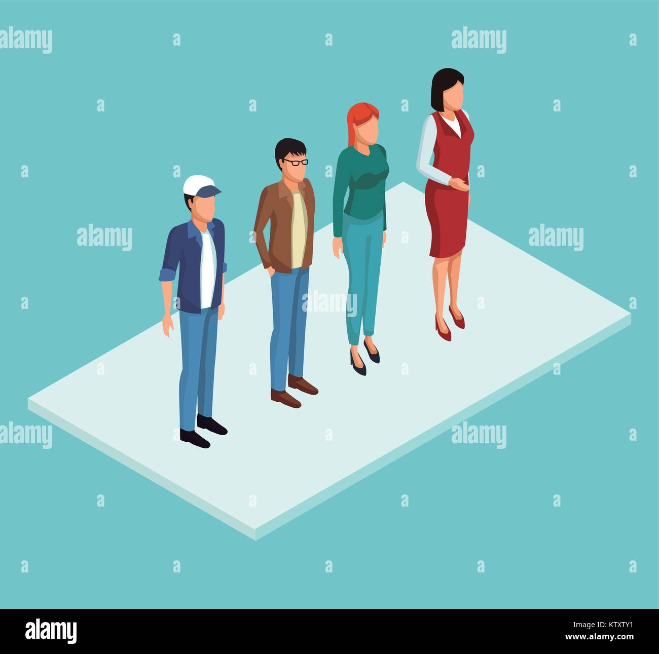 Isometric people 3d Stock Vector Image & Art - Alamy