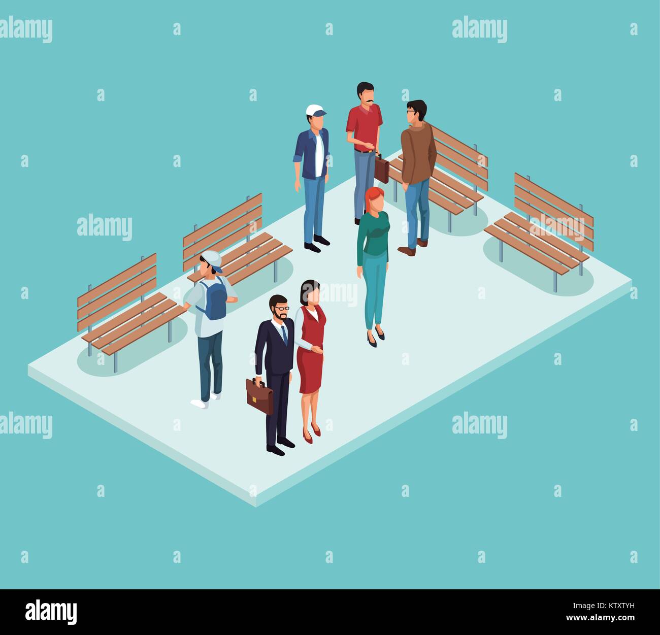 Isometric people 3d Stock Vector Image & Art - Alamy