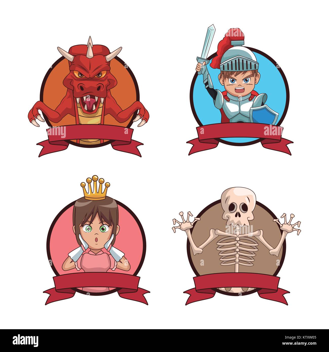 Videogames characters cartoons icons set Stock Vector Image & Art - Alamy