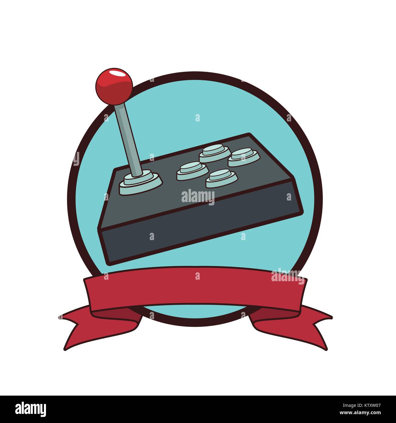 Retro gamepad round icon Stock Vector Image & Art - Alamy