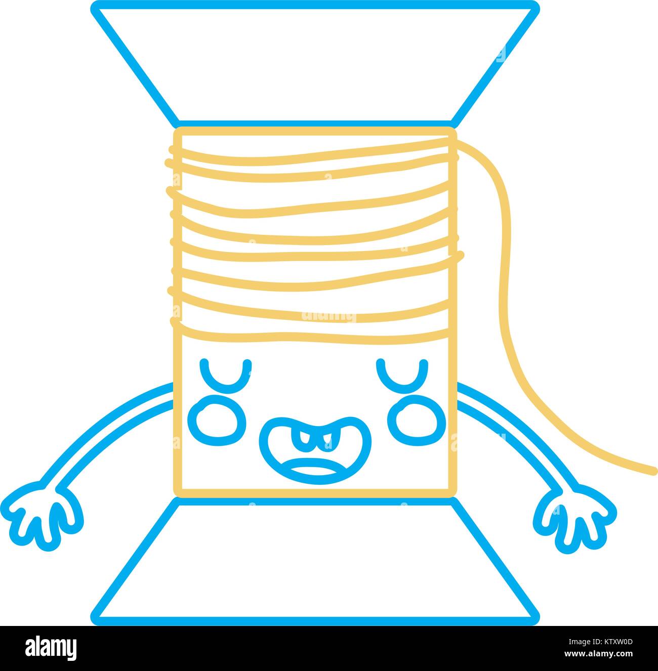 silhouette kawaii cute funny thread object Stock Vector Image & Art - Alamy