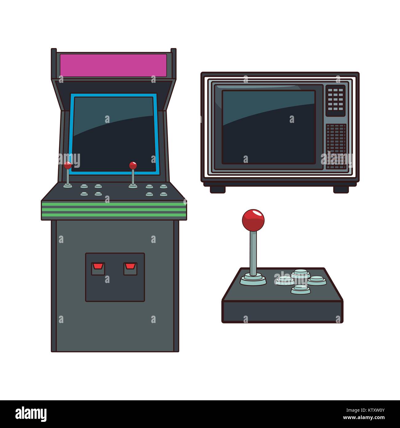 Retro gaming icons Stock Vector Images - Alamy