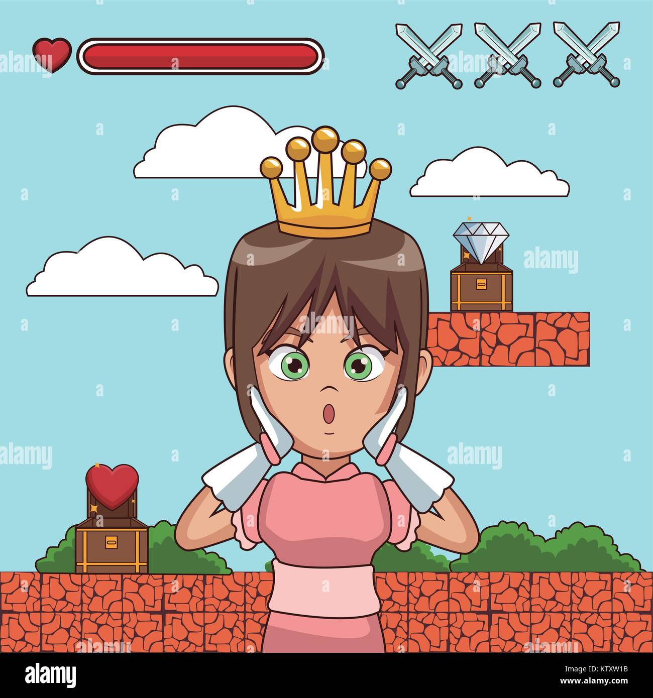 Princess world Stock Vector Images - Alamy