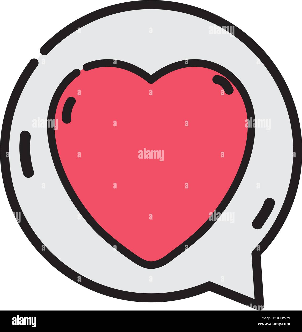 heart sign of love inside chat bubble Stock Vector Image & Art - Alamy