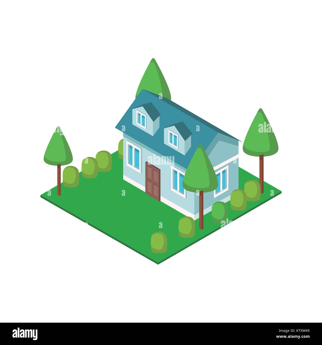 Isometric house 3d Stock Vector Image & Art - Alamy