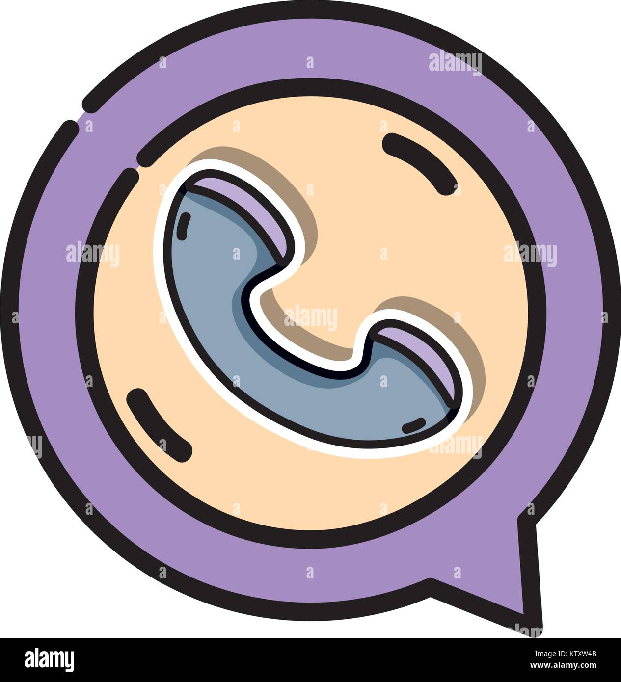 phone call sign inside chat bubble Stock Vector Image & Art - Alamy