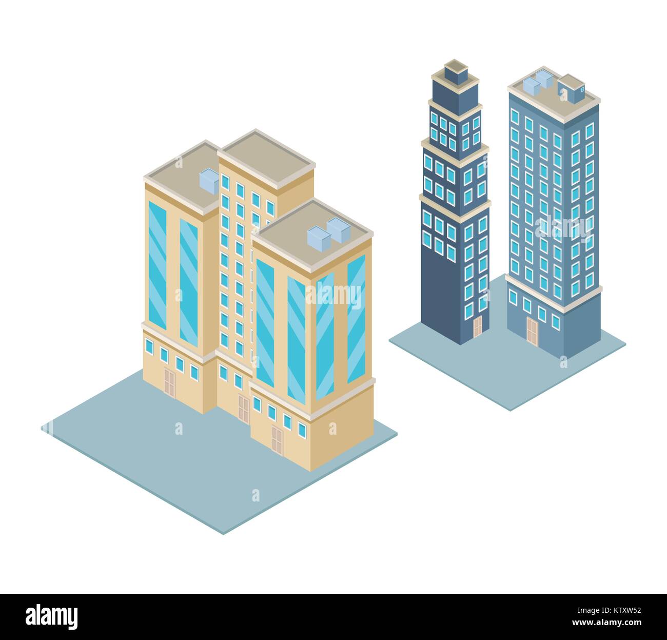 Isometric city 3d Stock Vector Image & Art - Alamy