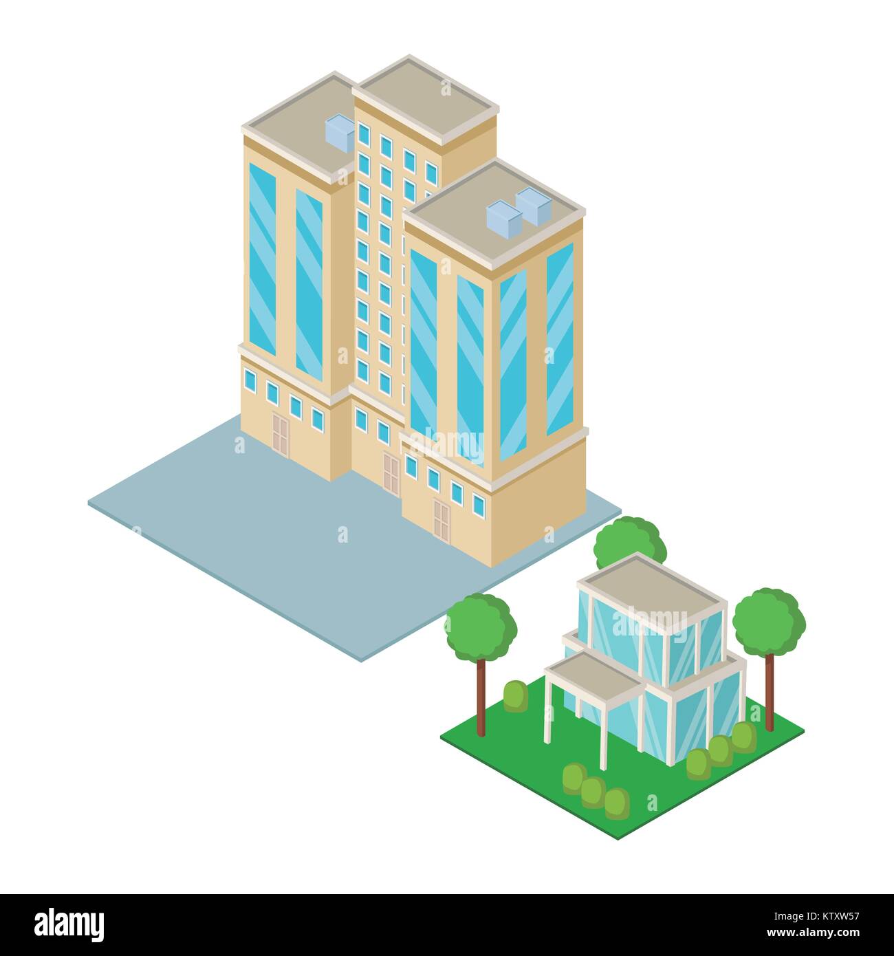 Isometric city 3d Stock Vector Image & Art - Alamy