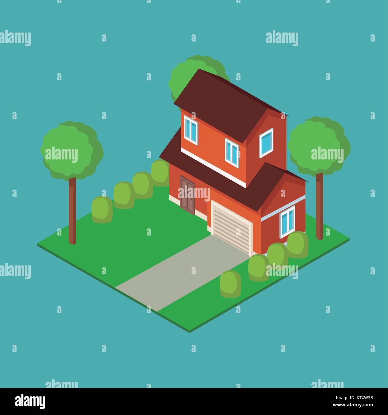 Isometric house 3d Stock Vector Image & Art - Alamy