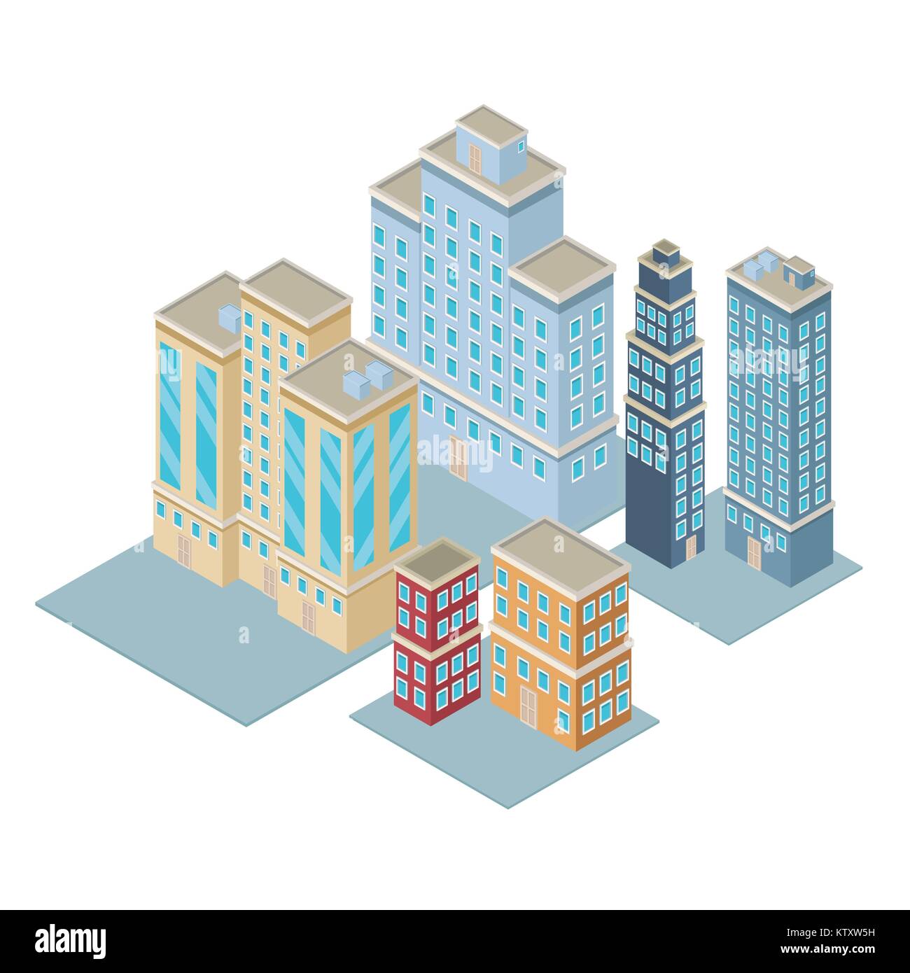 Isometric city 3d Stock Vector Image & Art - Alamy
