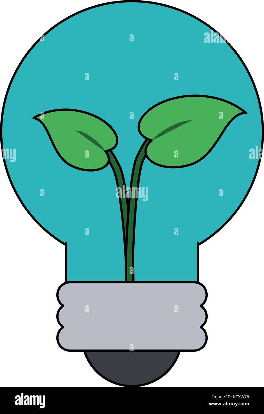 Green energy bulb symbol Stock Vector Image & Art - Alamy