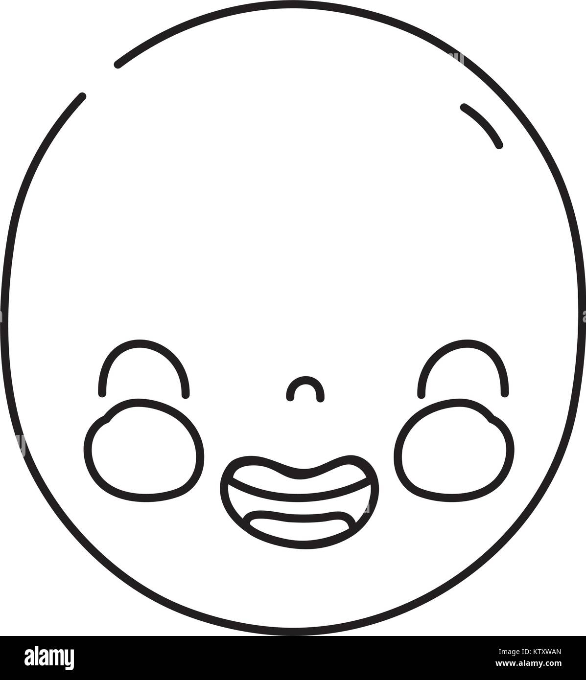 line kawaii cute smile face expression Stock Vector Image & Art - Alamy