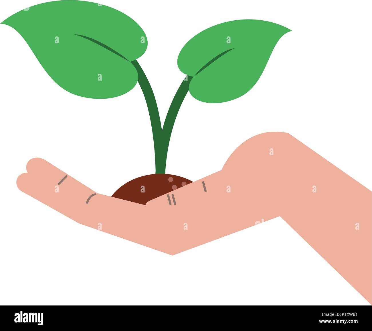 Hand with plant Stock Vector Image & Art - Alamy