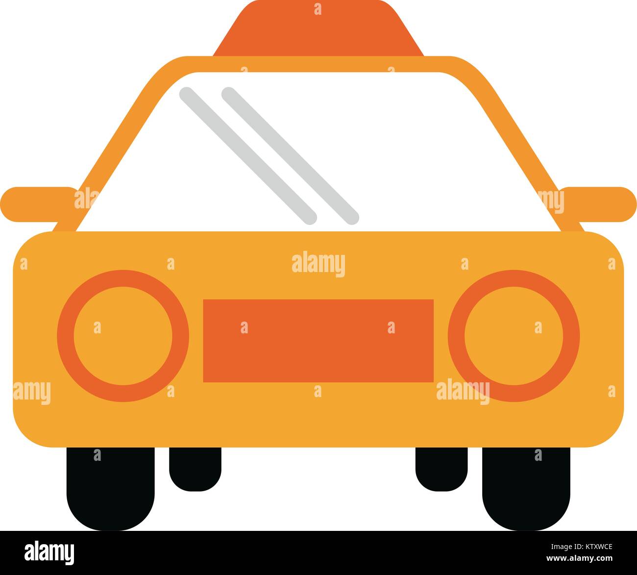 Taxi cab frontview Stock Vector Image & Art - Alamy