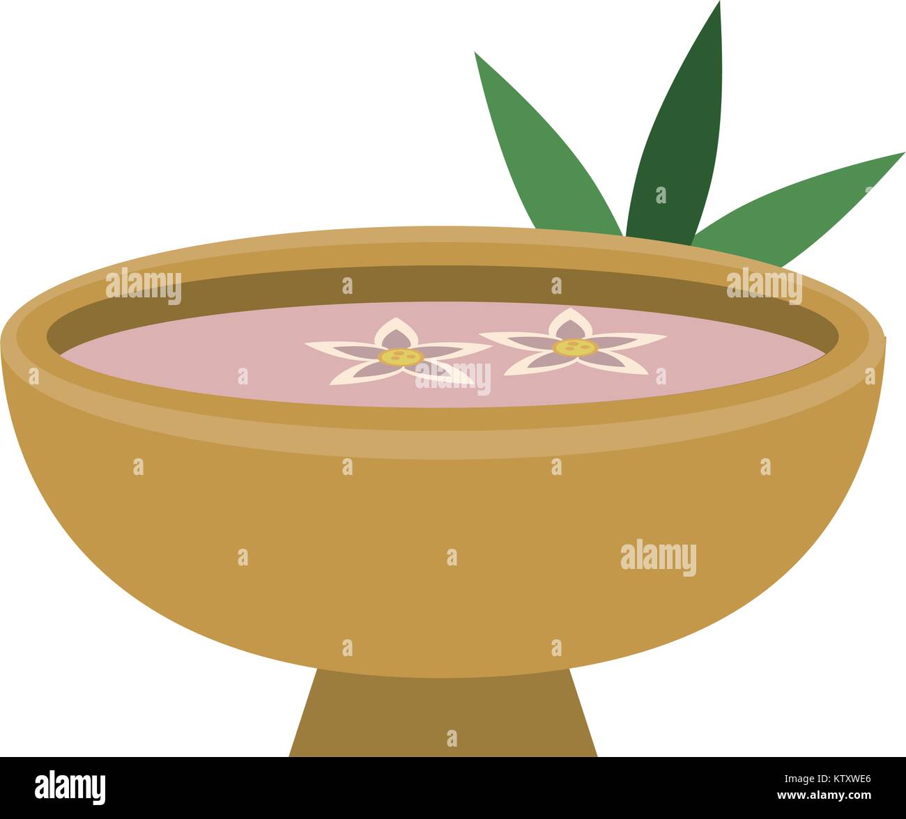 Oil bowl massage Stock Vector Images - Alamy