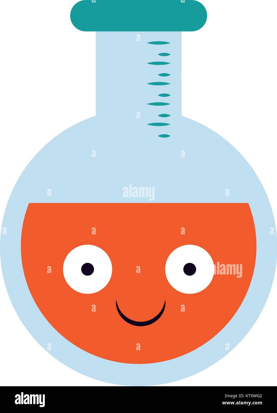 Laboratory flask isolated cartoon smiling Stock Vector Image & Art - Alamy