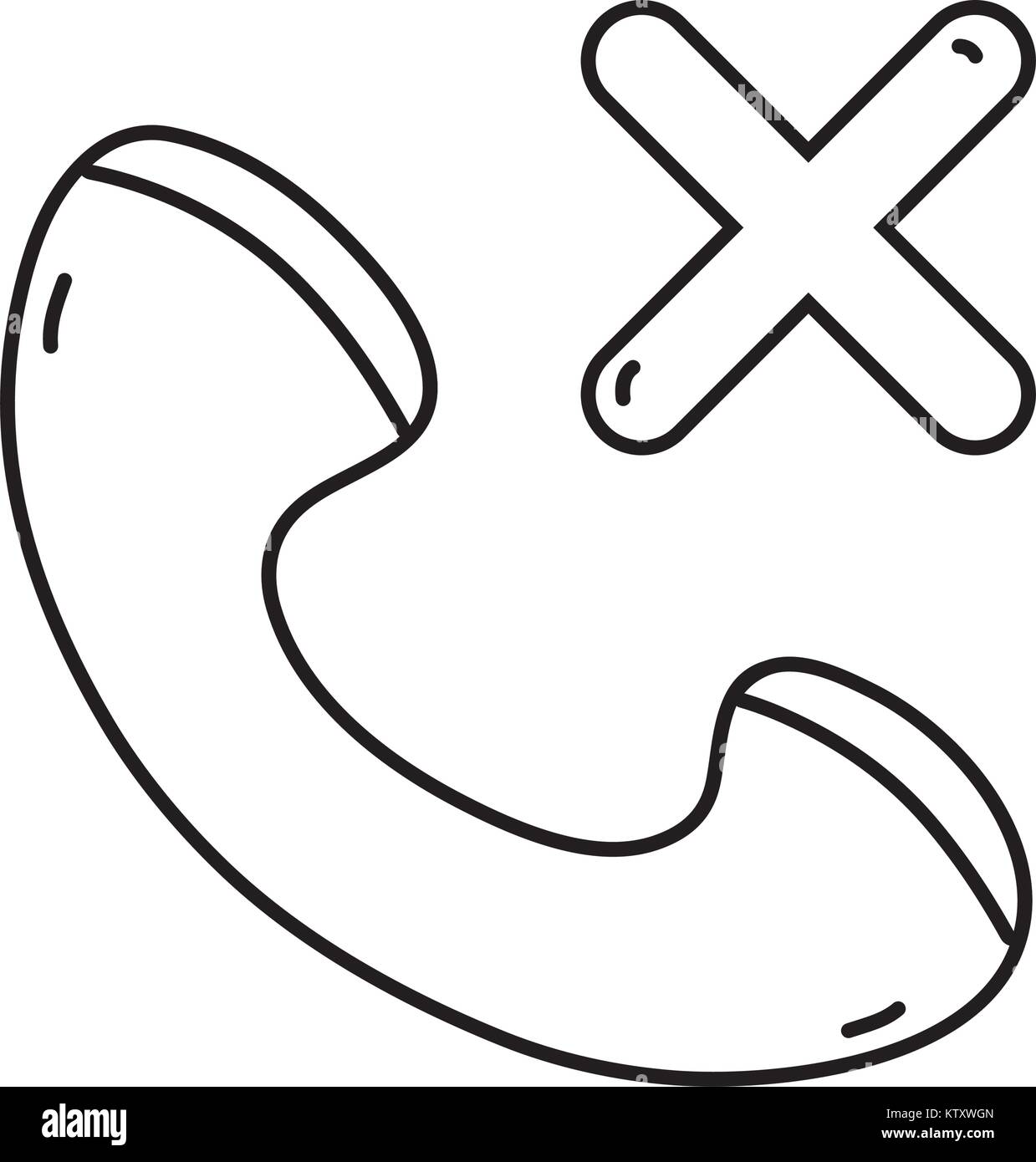 line phone lost call sign telephone icon Stock Vector Image & Art - Alamy