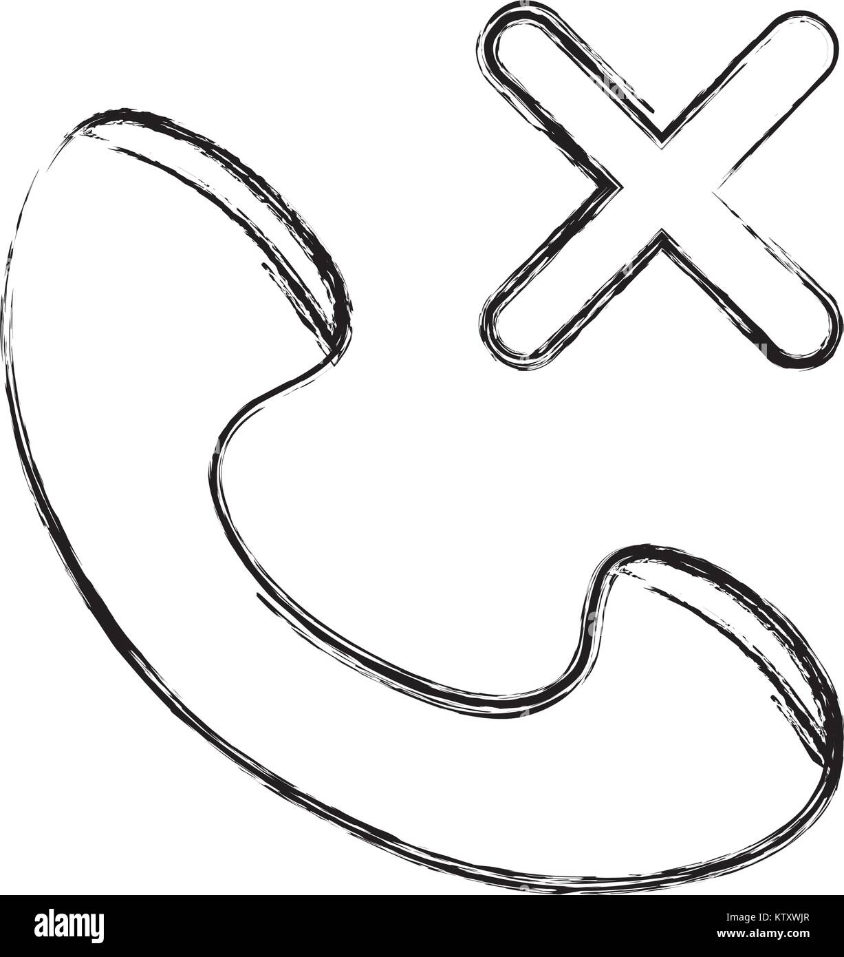 figure phone lost call sign telephone icon Stock Vector Image & Art - Alamy