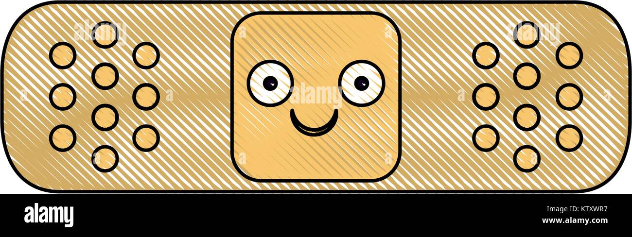 Bandage medical symbol cartoon smiling Stock Vector Image & Art - Alamy