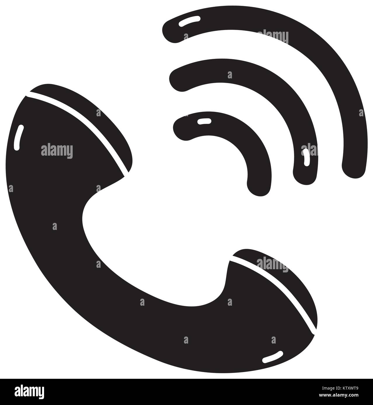 contour phone calling sign telephone icon Stock Vector Image & Art - Alamy