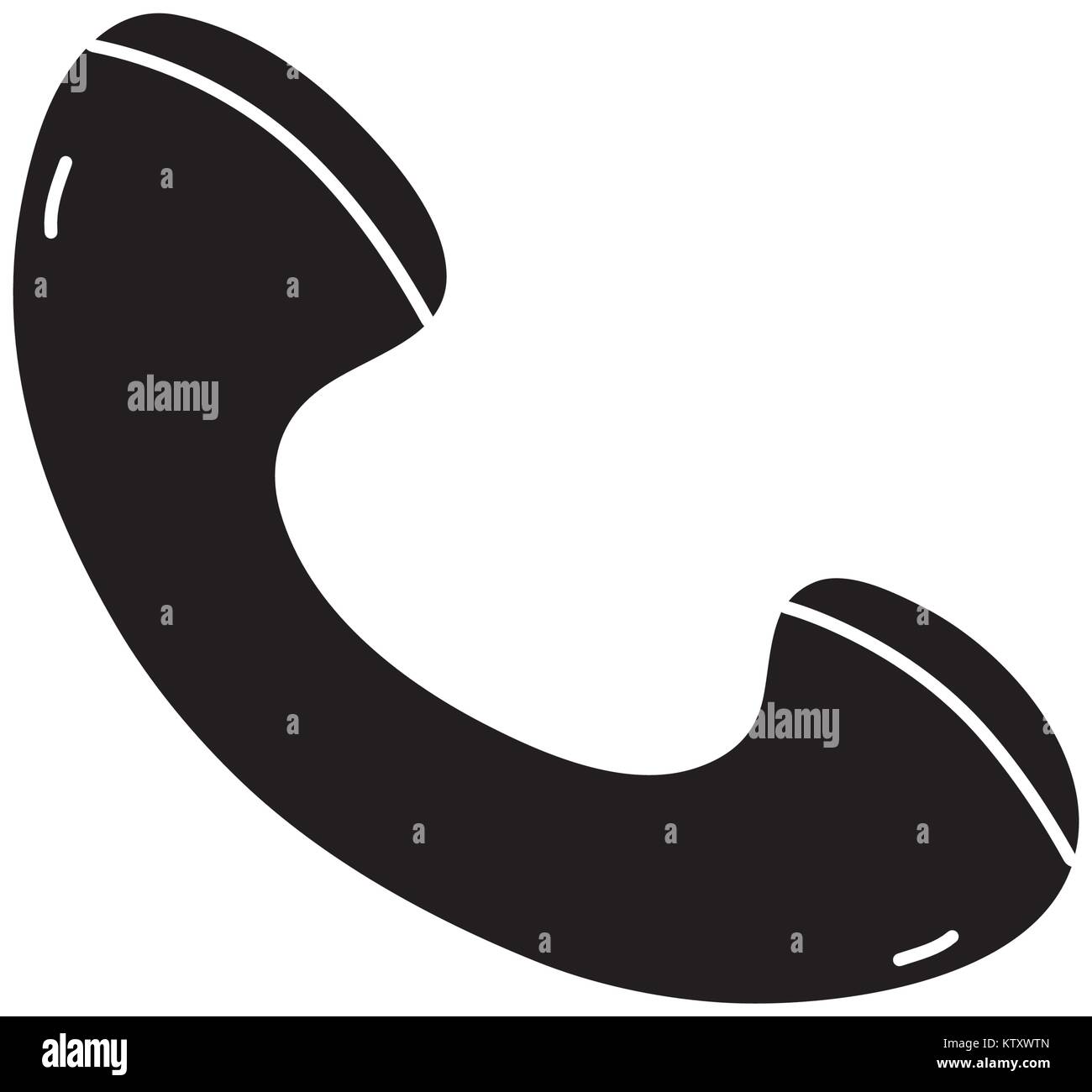 contour phone sign to call mobile communication Stock Vector Image ...