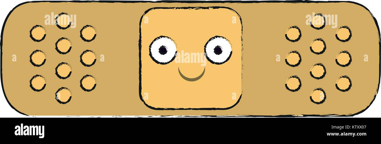 Bandage medical symbol cartoon smiling Stock Vector Image & Art - Alamy