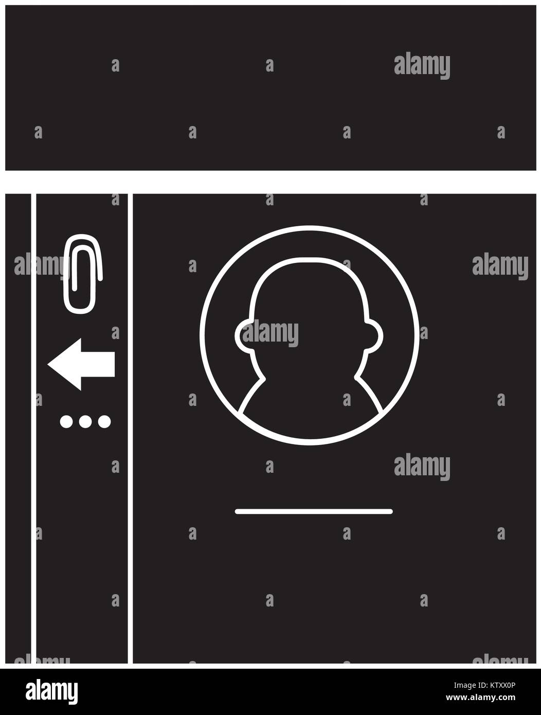 contour personal identification card access id Stock Vector Image & Art ...