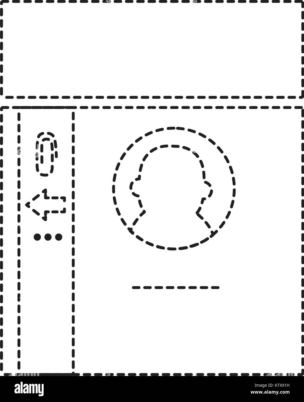 dotted shape personal identification card access id Stock Vector Image ...