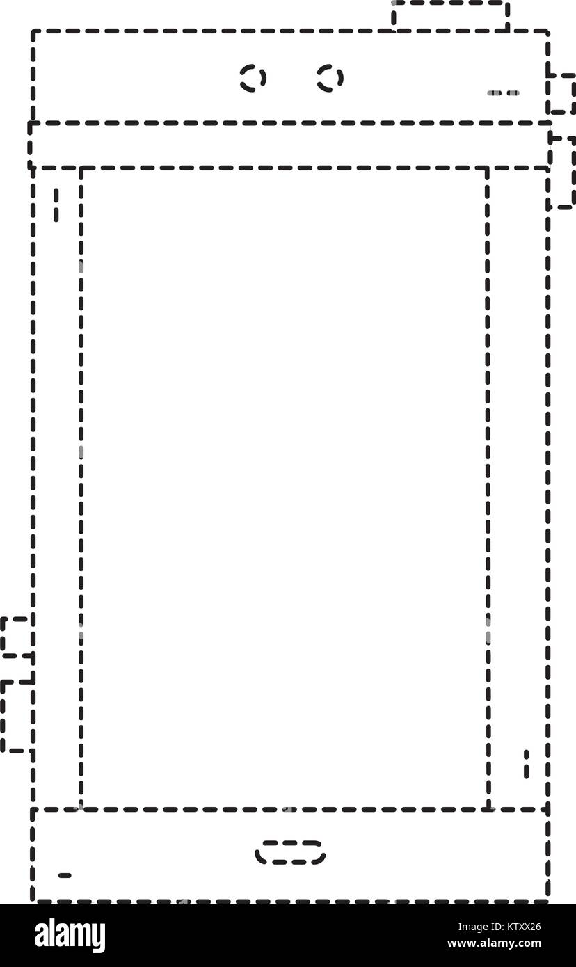 dotted shape smartphone to call and talk communication technology Stock ...