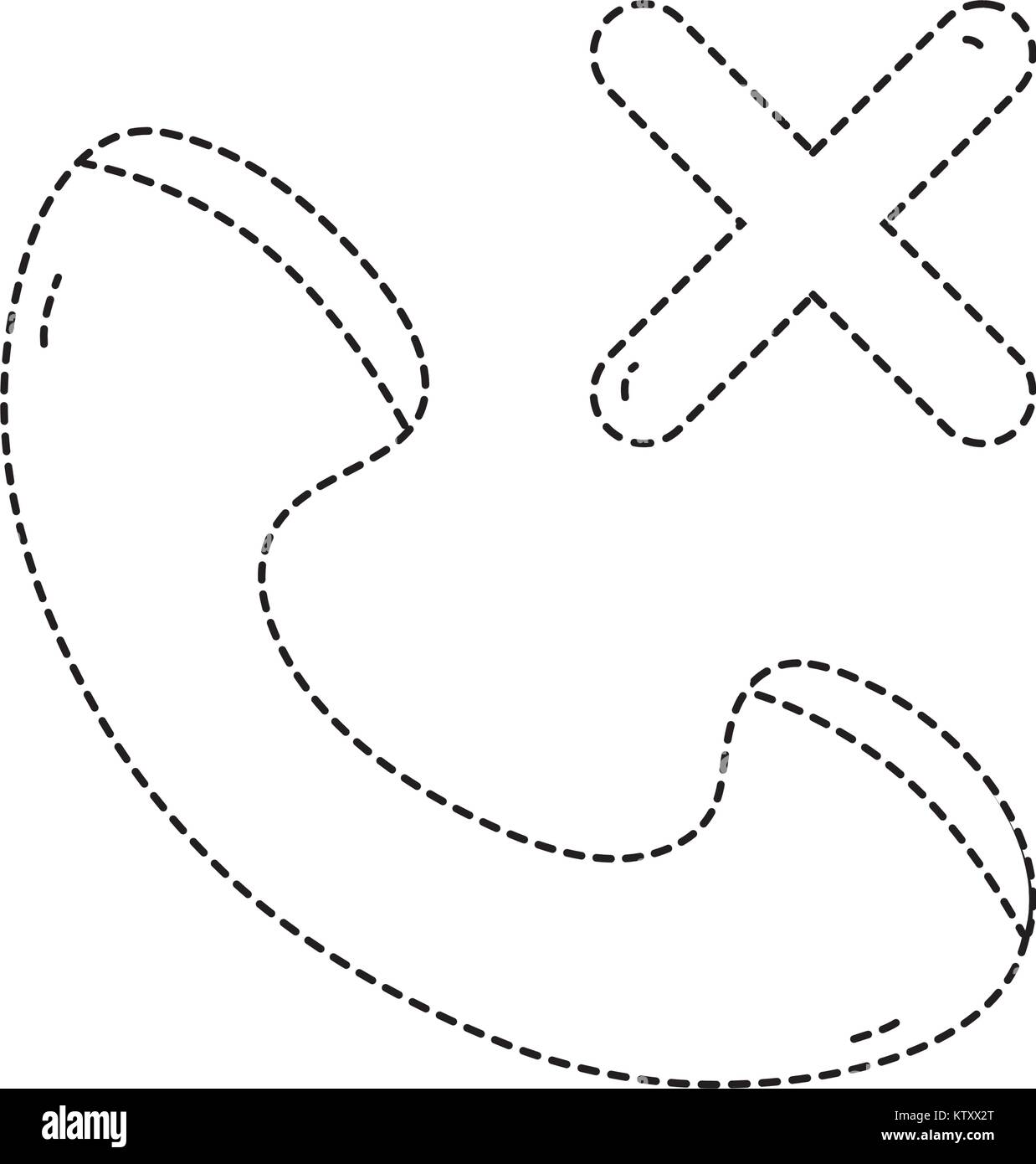 dotted shape phone lost call sign telephone icon Stock Vector Image ...