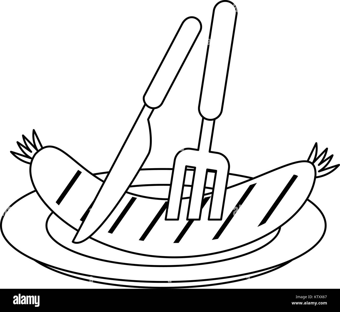 Sausage appetizer Black and White Stock Photos & Images - Alamy