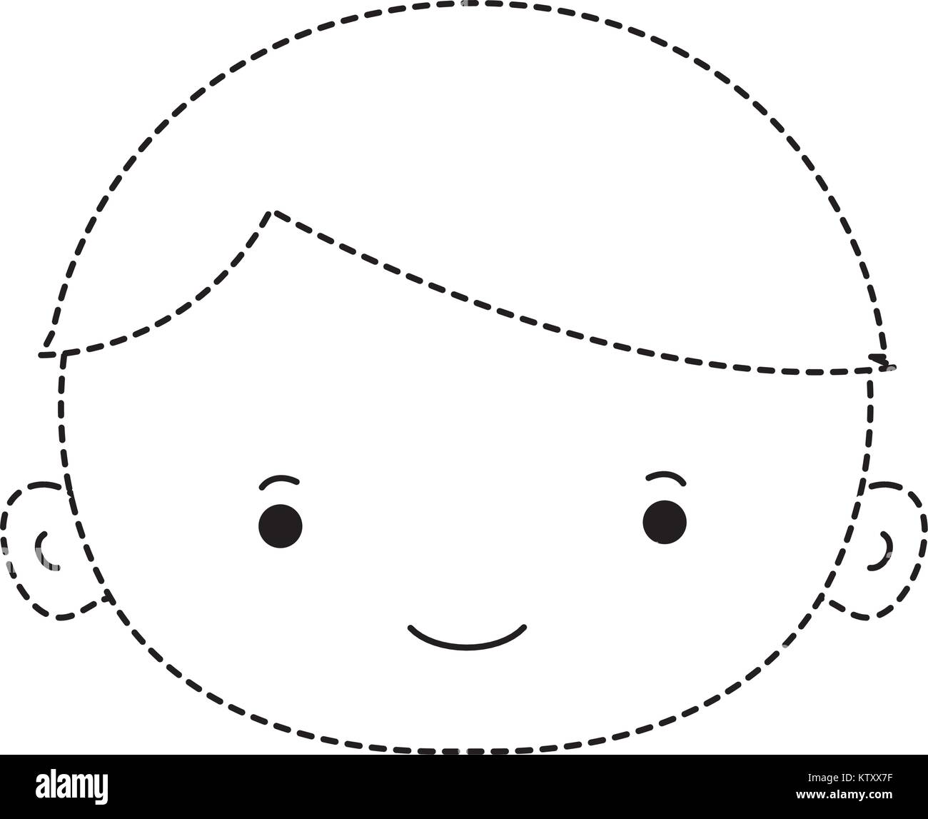 dotted shape avatar boy face with hair Stock Vector Image & Art - Alamy