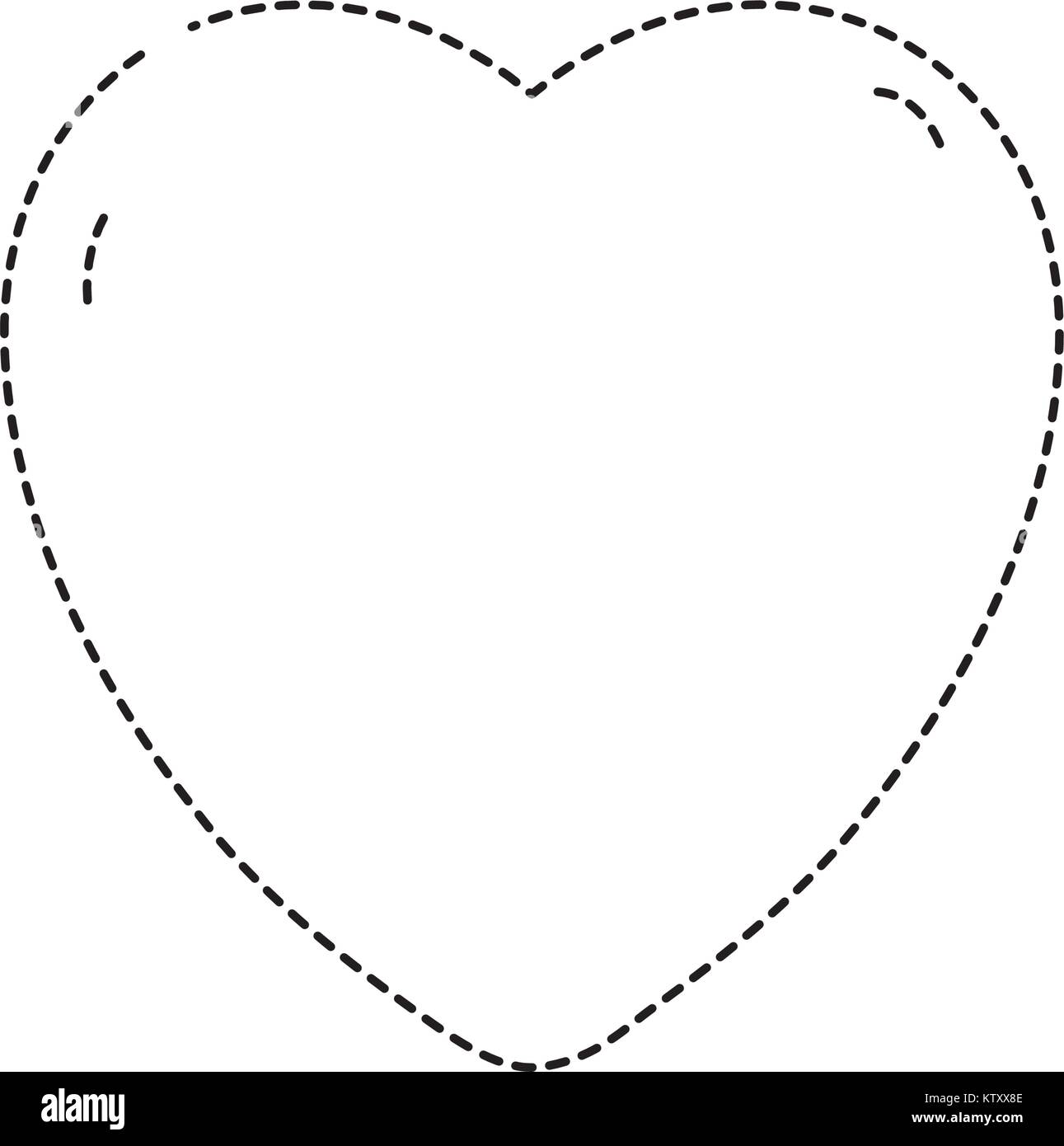 dotted shape heart symbol of love and passion design Stock Vector Image ...