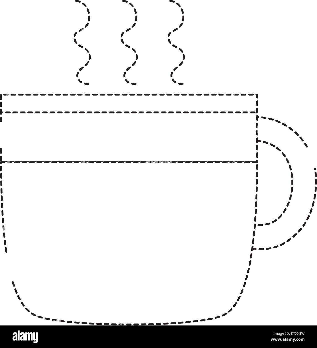 Coffee cup of coffee dotted cup of coffee Black and White Stock Photos ...