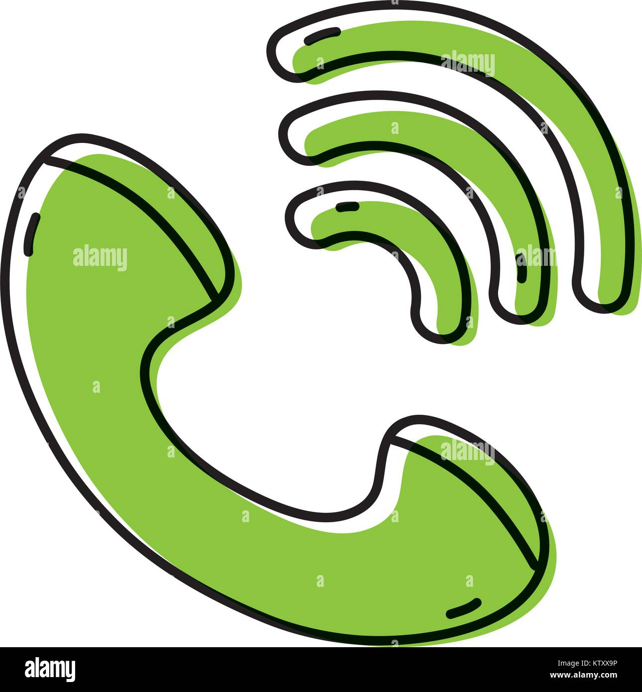 color phone calling sign telephone icon Stock Vector Image & Art - Alamy