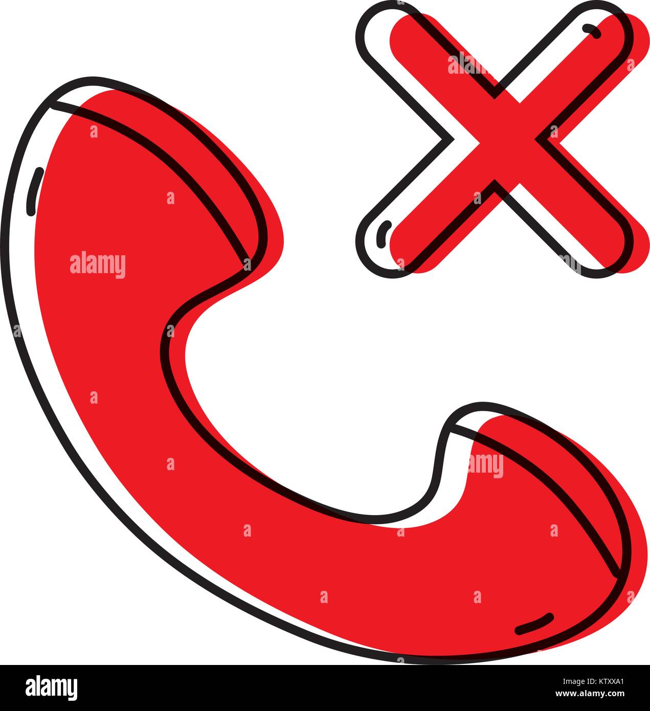 color phone lost call sign telephone icon Stock Vector Image & Art - Alamy