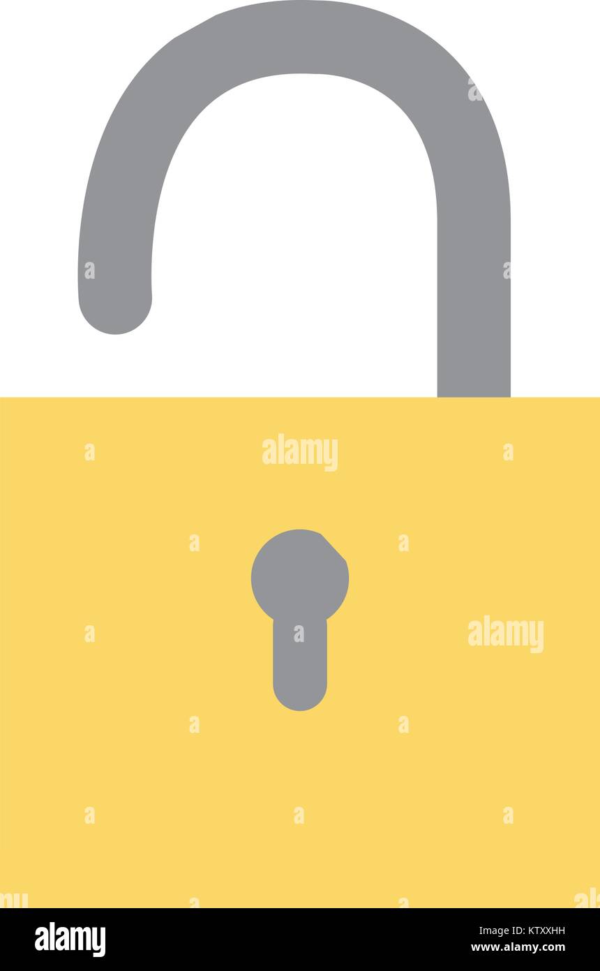 colorful padlock object to protection and security symbol Stock Vector ...