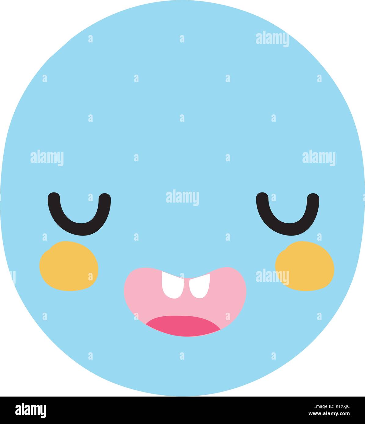 colorful kawaii cute funny face expression Stock Vector Image & Art - Alamy