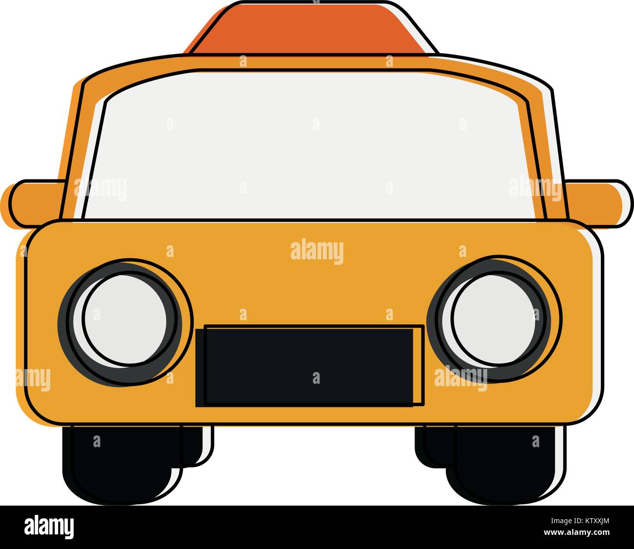 Taxi cab frontview Stock Vector Image & Art - Alamy
