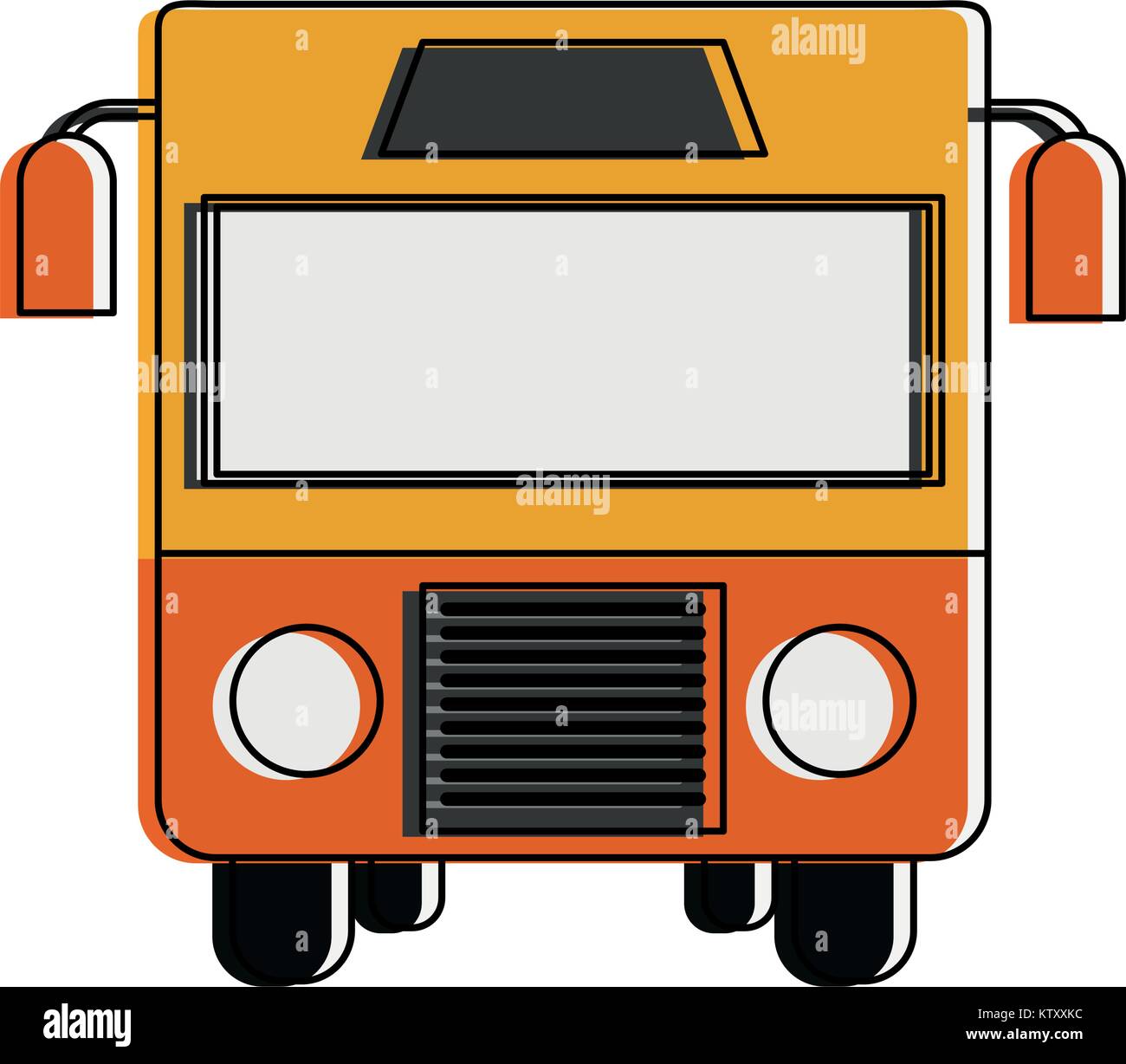 Bus frontview symbol Stock Vector Image & Art - Alamy