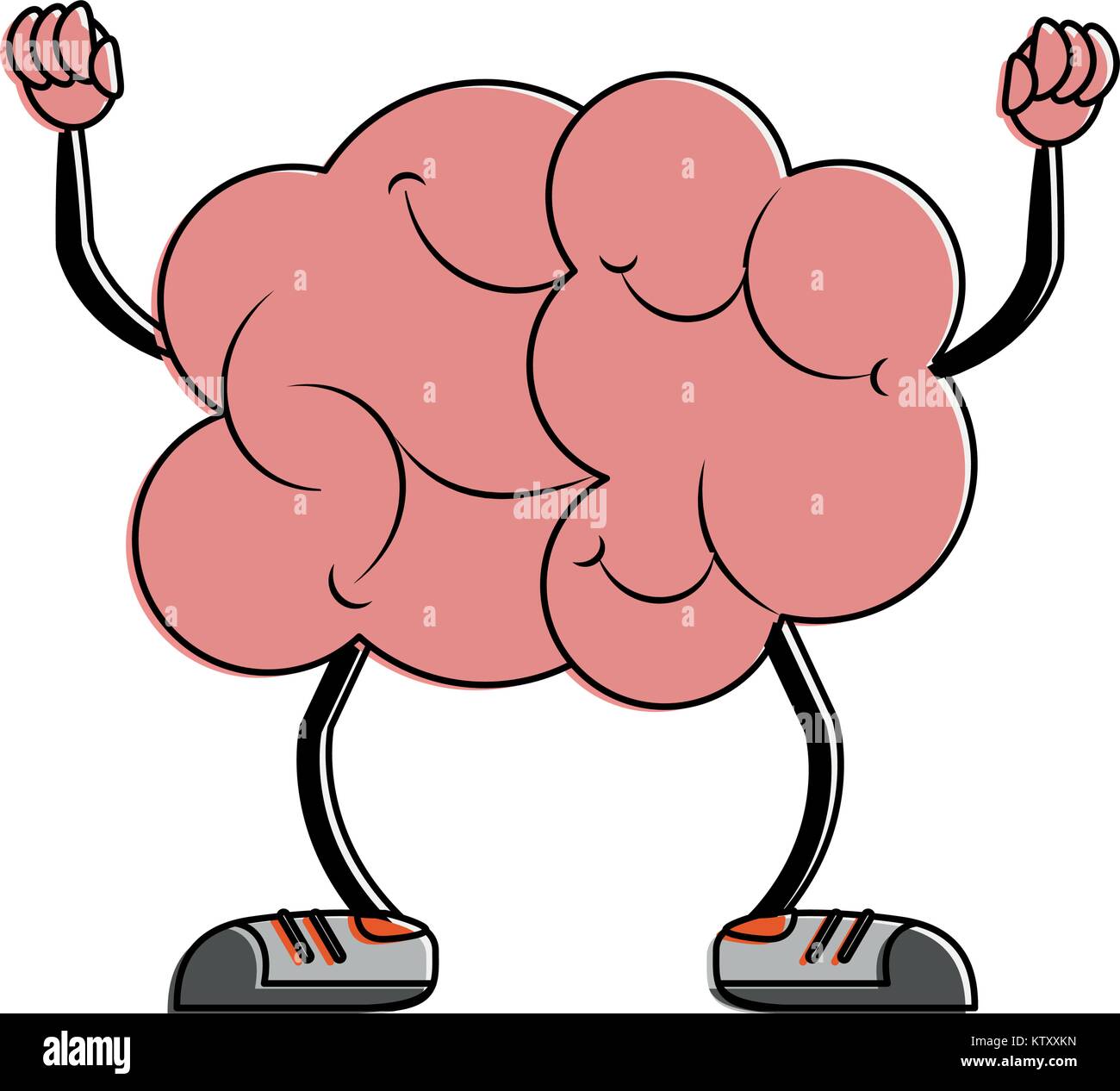 Brain with dumbbells cartoon Stock Vector Image & Art - Alamy