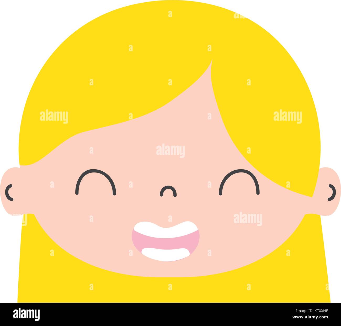 colorful smile avatar girl head with hairstyle Stock Vector Image & Art ...