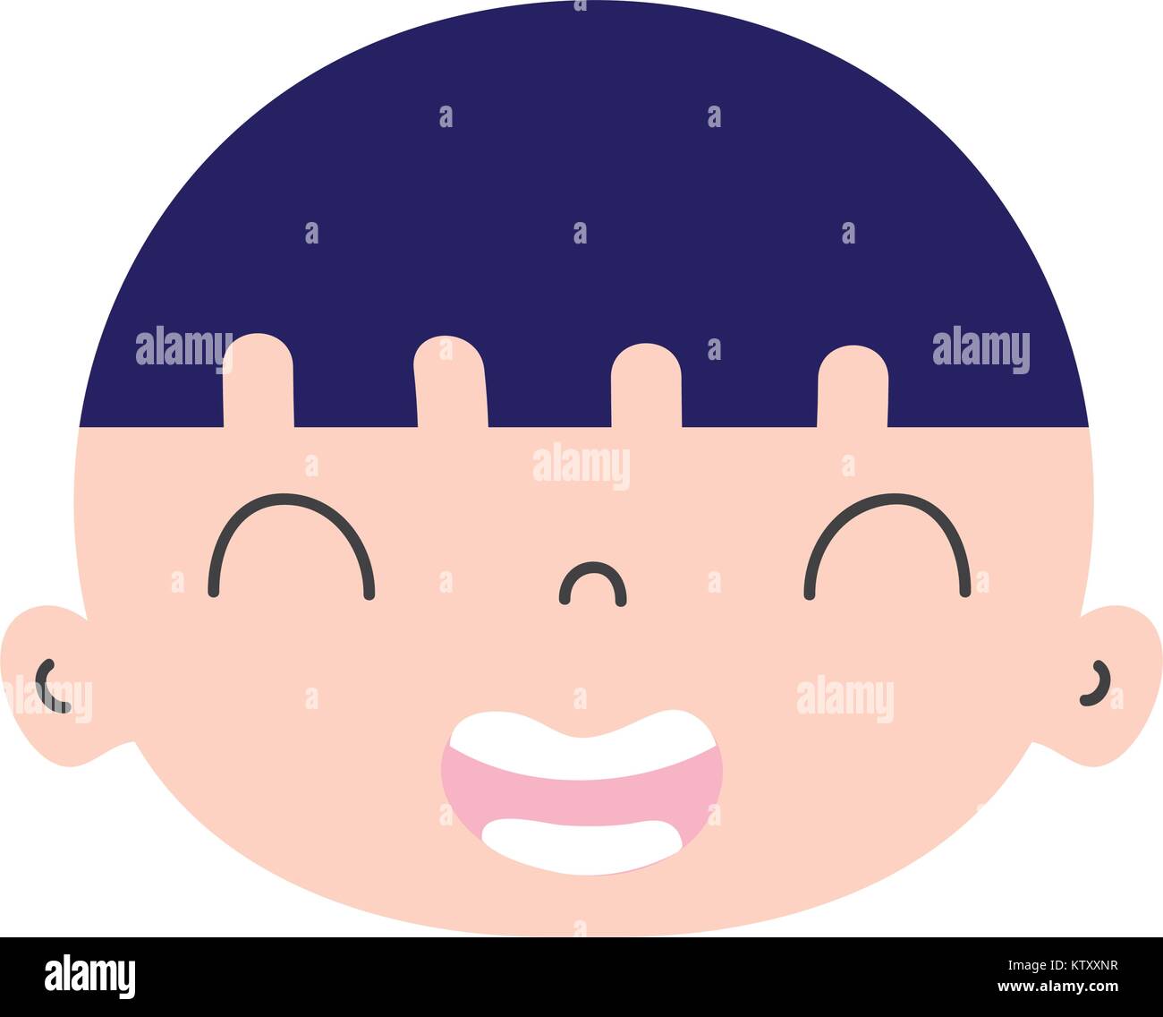 colorful smile avatar boy head with hair Stock Vector Image & Art - Alamy