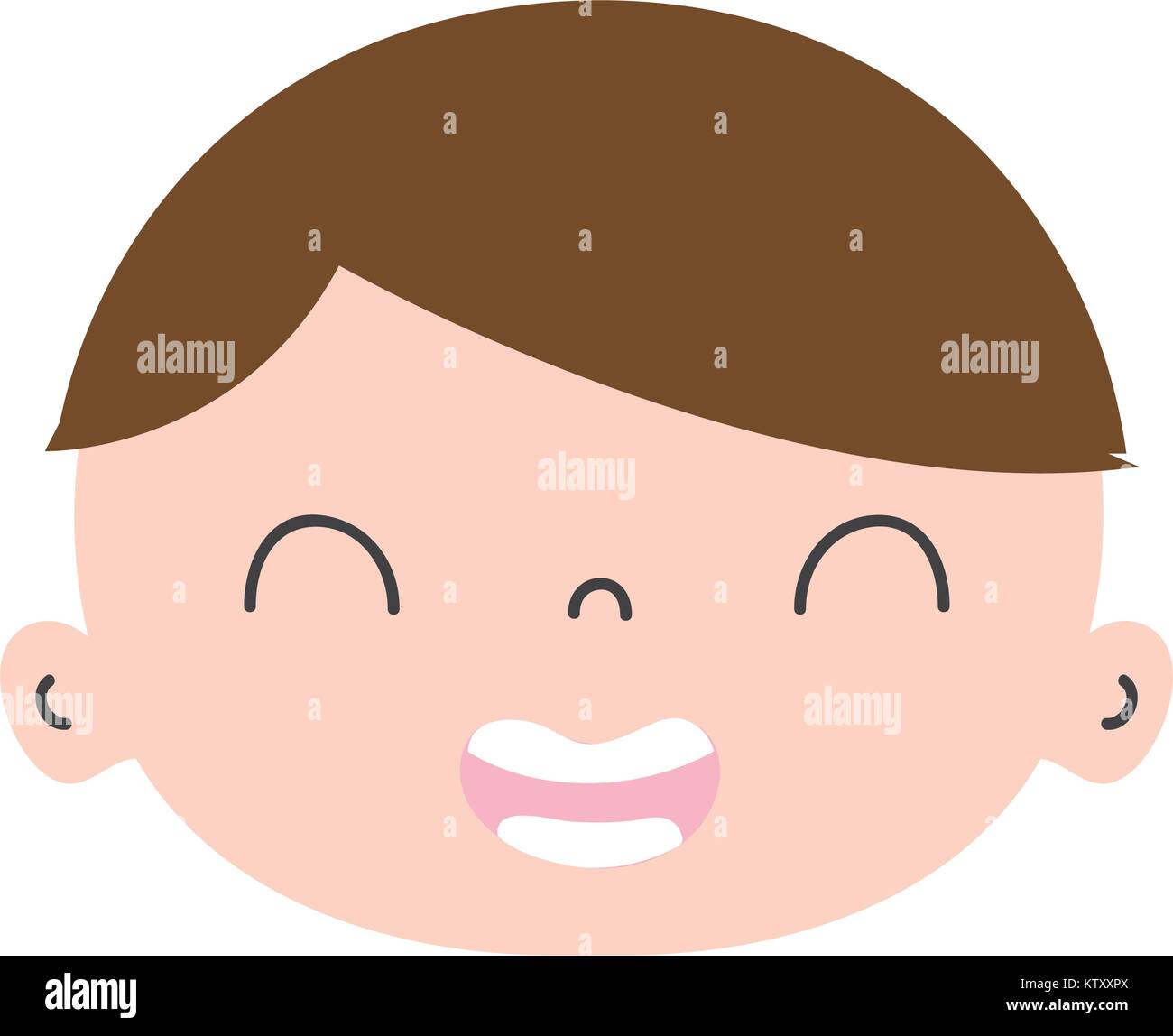 colorful smile avatar boy face with hair Stock Vector Image & Art - Alamy