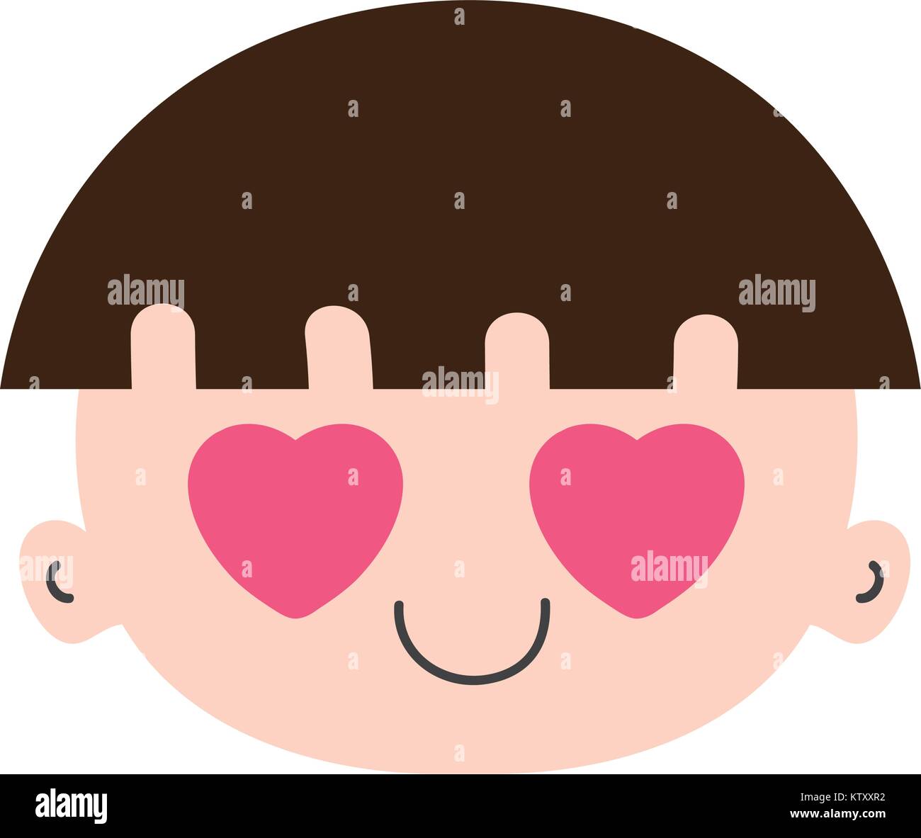 colorful face boy in love with hair Stock Vector Image & Art - Alamy