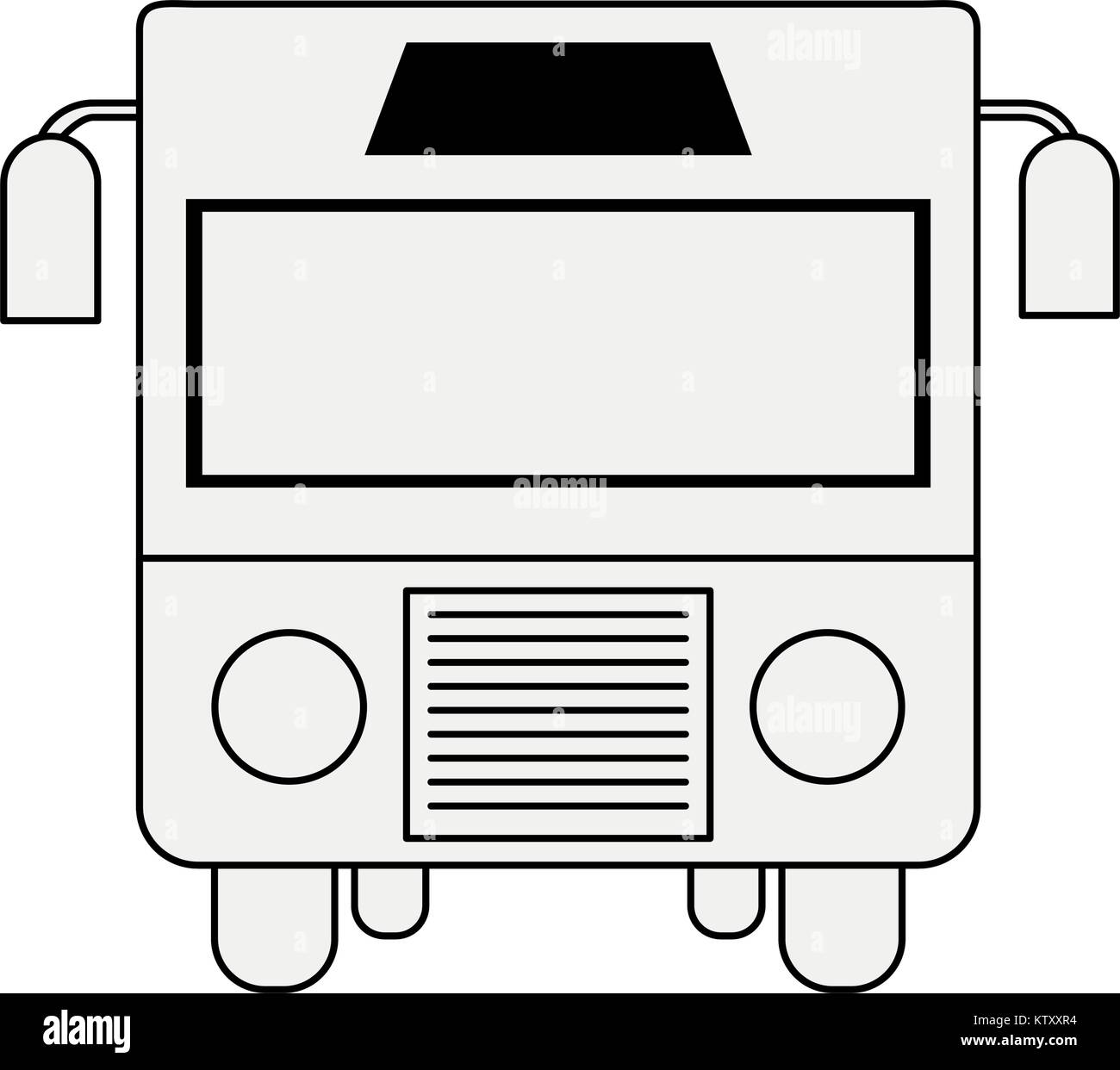 Bus frontview symbol Stock Vector Image & Art - Alamy